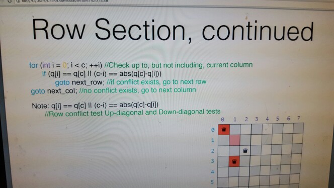 Solved . Complete 1D 8 Queens coding, and print out how many | Chegg.com