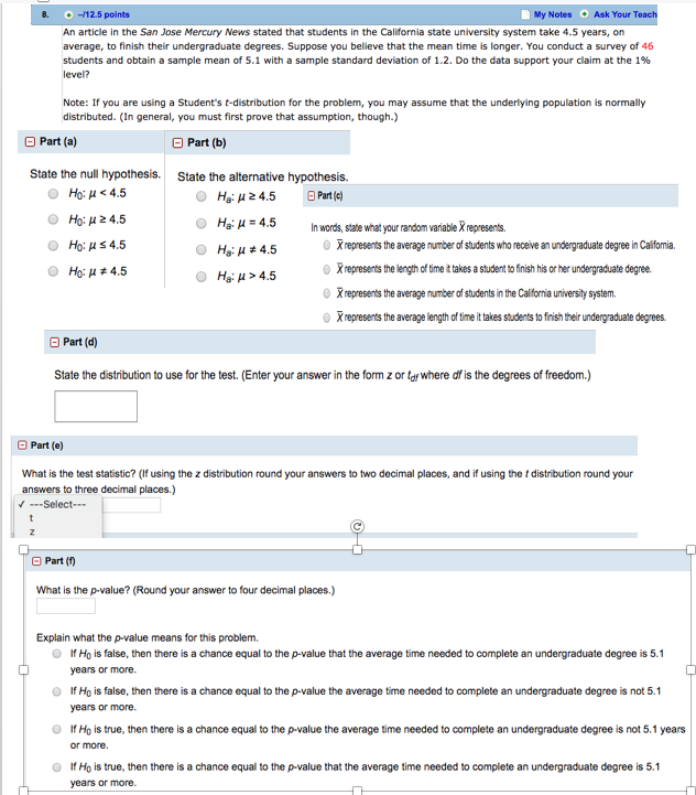 Solved 12 5 Points My Notes Ask Your Te An Article In The