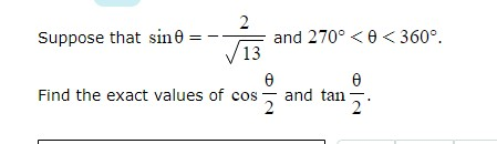 Solved Suppose that sin ? _ and 270°