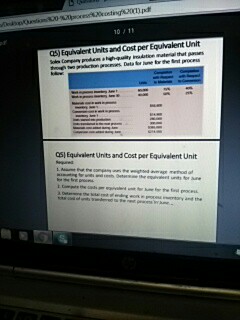 Unit GSI Equivalent Units and Cost per Equivalent | Chegg.com
