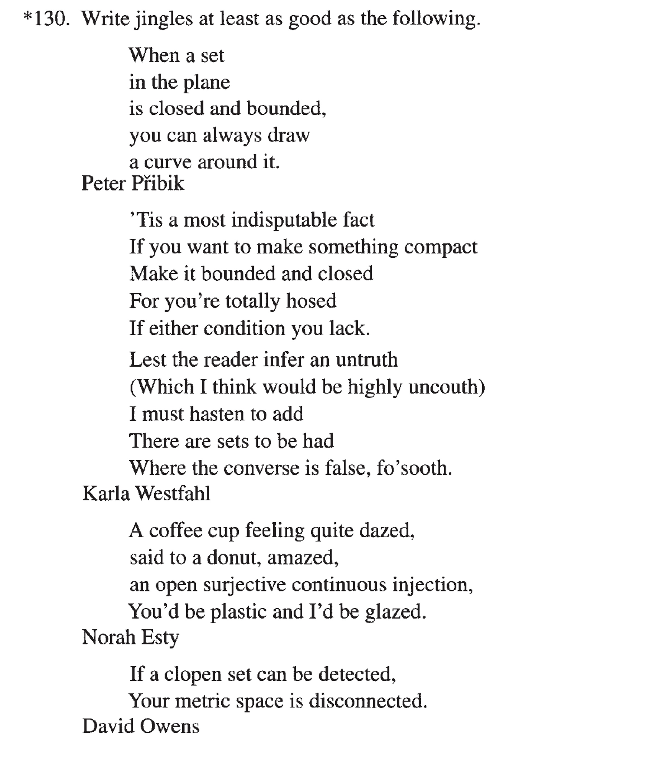 * 130. Write jingles at least as good as the | Chegg.com