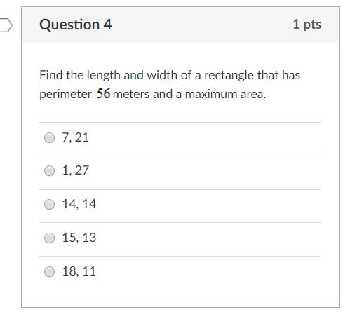 Solved Find the length and width of a rectangle that has | Chegg.com