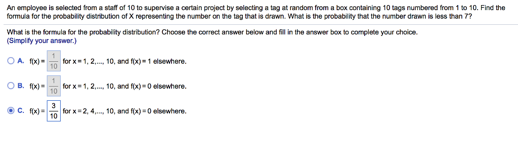 Solved An employee is selected from a staff of 10 to | Chegg.com Solved An employee is selected from a staff of 10 to | Chegg.com