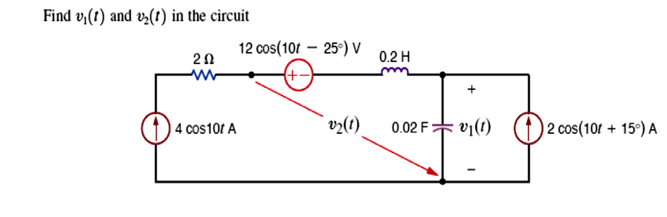 Solved Find v1(t) and v2(t) in the circuit | Chegg.com