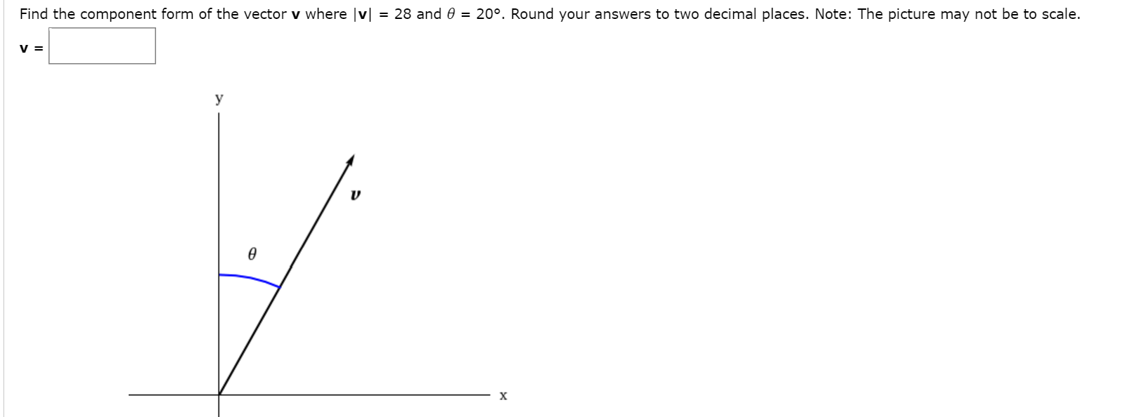 Solved Find the component form of the vector v where |v| = | Chegg.com