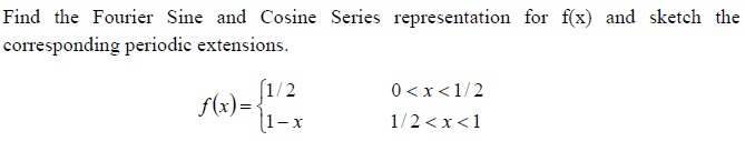 Solved Find the Fourier Sine and Cosine Series | Chegg.com