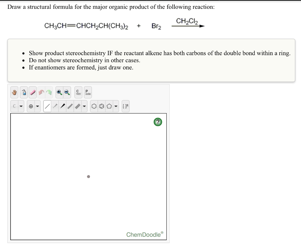 Solved: Draw A Structural Formula For The Major Organic Pr... | Chegg.com