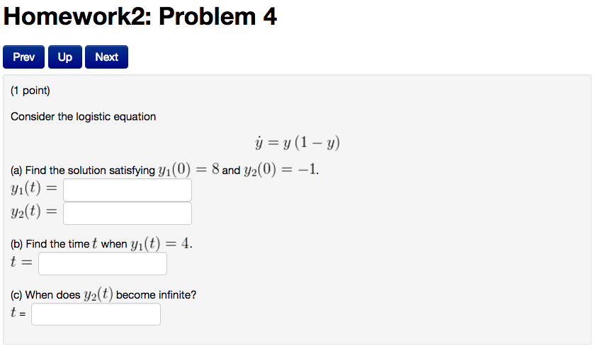 Solved Consider the logistic equation y = (1- y) (a) Find | Chegg.com