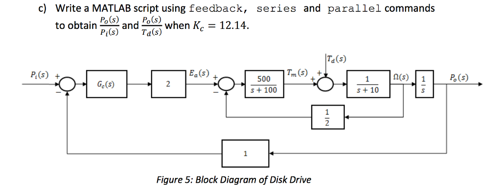 Solved Write A Matlab Script Using Feedback Series And 