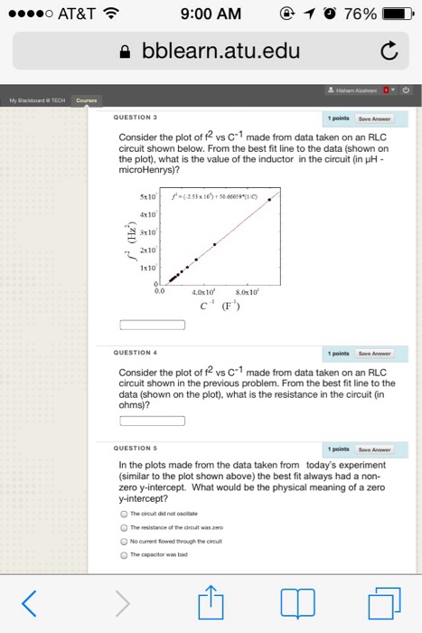 Solved oo AT&T 8:59 AM ④ 77% bblearn.atu.edu Save All | Chegg.com