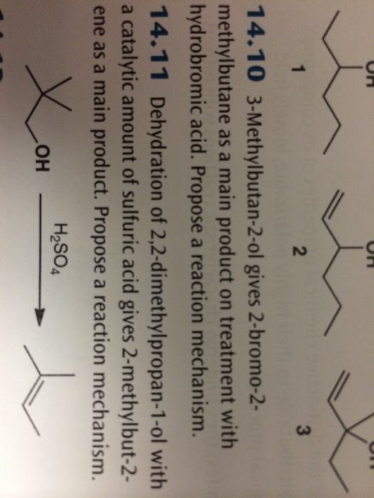 Solved 14.10 3-Methylbutan-2-ol gives 2-bromo-2- | Chegg.com