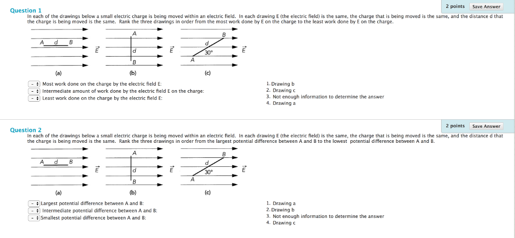Solved In each of the drawings below a small electric charge | Chegg.com
