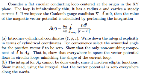 Solved Consider a flat circular conducting loop centered at | Chegg.com