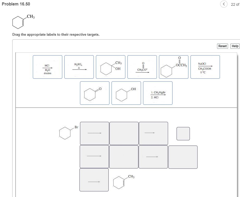 Solved Problem 16.50 22 of CH3 Drag the appropriate labels | Chegg.com