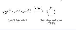 Solved Tetrahydrofuran (THF) can be formed by treating | Chegg.com