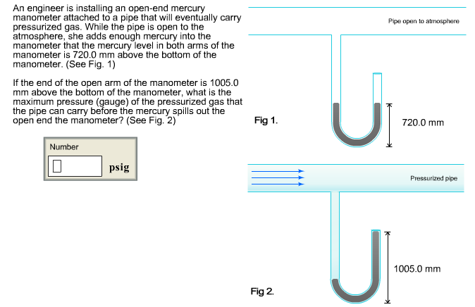 An engineer is installing an open-end mercury | Chegg.com