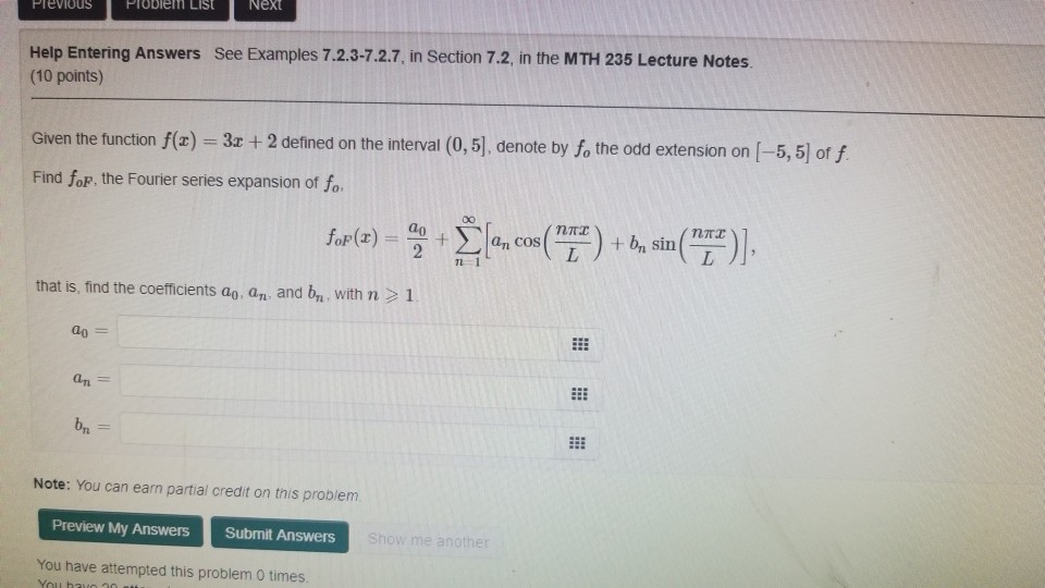 Solved PreviouS Probiem LIs Next Help Entering Answers See | Chegg.com