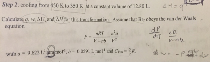 Solved Calculate q, w, Delta U, and Delta H for this | Chegg.com