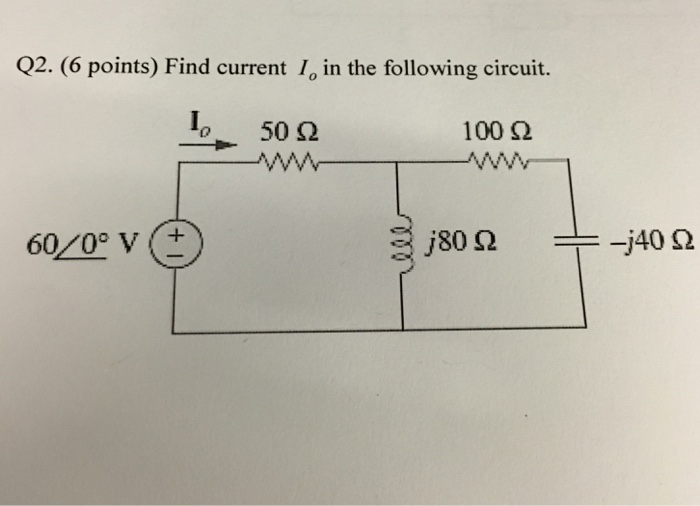 Solved Find current I_o in the following circuit. | Chegg.com