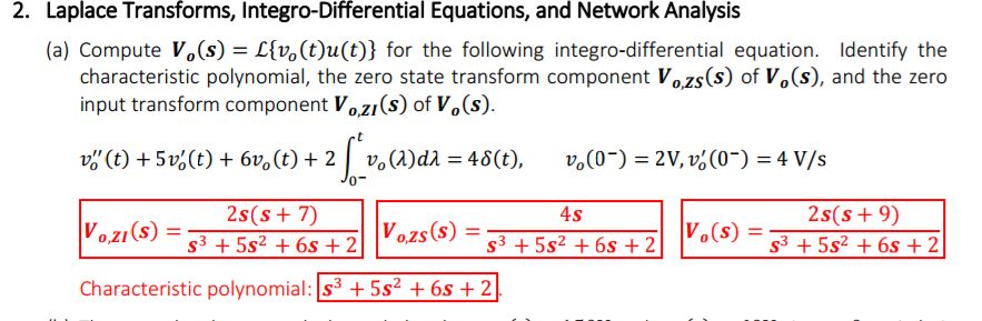 Solved Laplace Transforms, Integro-Differential Equations, | Chegg.com