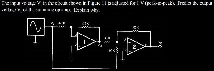 Solved The Input Voltage Vi In The Circuit Shown In The 