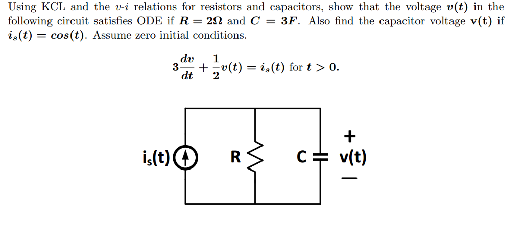 Solved Using KCL and the v-i relations for resistors and | Chegg.com