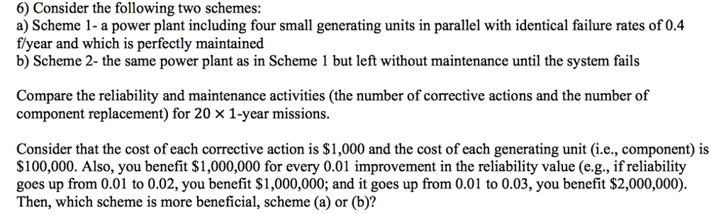 Solved 6) Consider the following two schemes: a) Scheme 1- a | Chegg.com