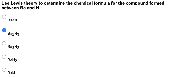 Solved Use Lewis theory to determine the chemical formula | Chegg.com