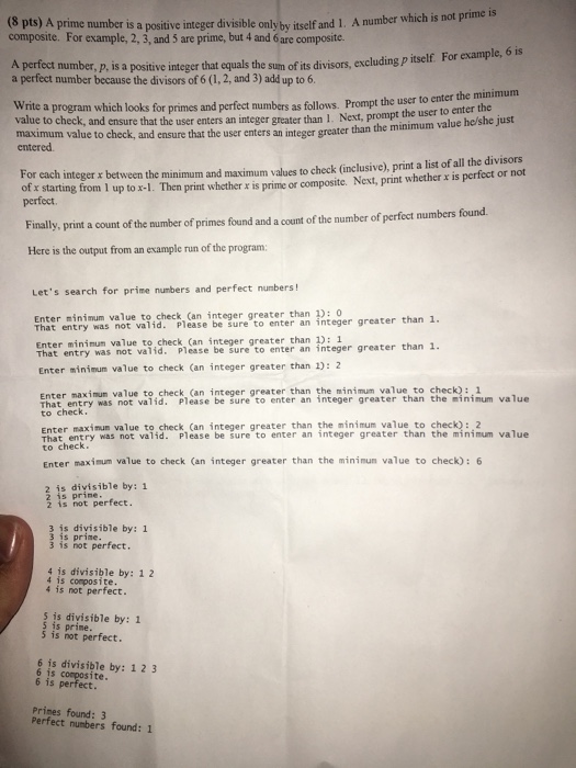 Solved (8 pts) A prime number divisible only by itself and | Chegg.com
