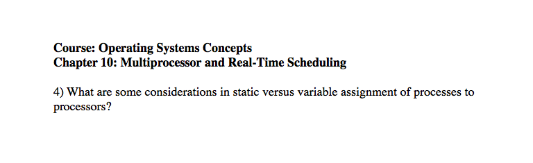 Solved Course: Operating Systems ConceptsChapter 10: | Chegg.com