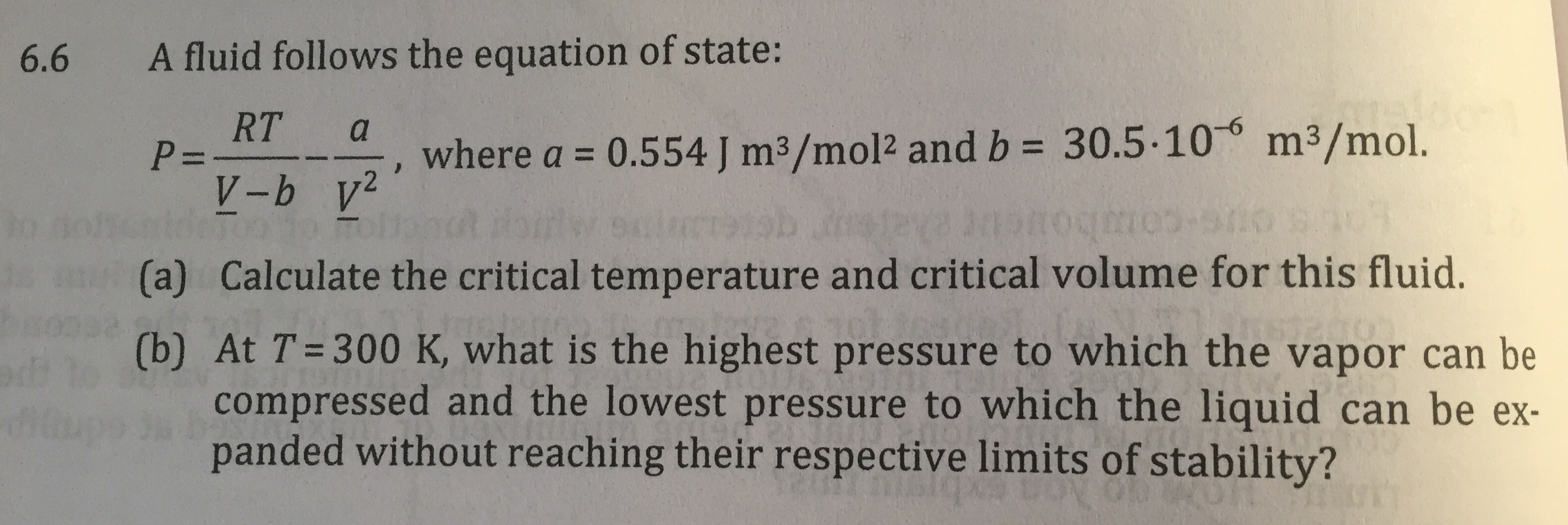 Solved a. calculate the critical tempature and critical | Chegg.com