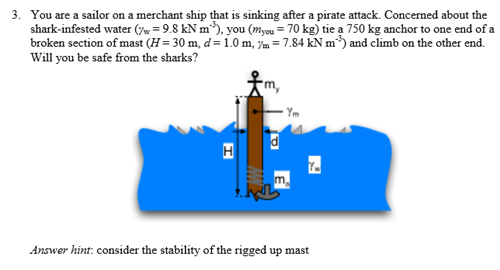 Solved You are a sailor on a merchant ship that is sinking | Chegg.com
