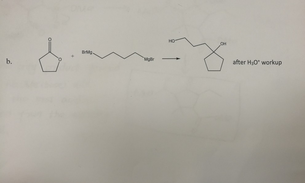 Solved ?? ?? BrMg MgBr after H30* workup b. | Chegg.com