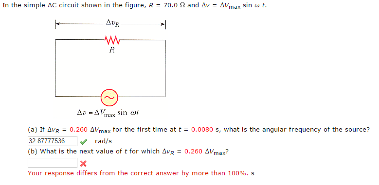 Solved In the simple AC circuit shown in the figure, R = | Chegg.com