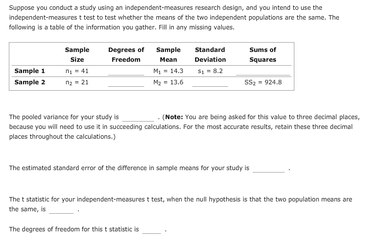 Solved 5. Differentiating pooled variance and the estimated | Chegg.com
