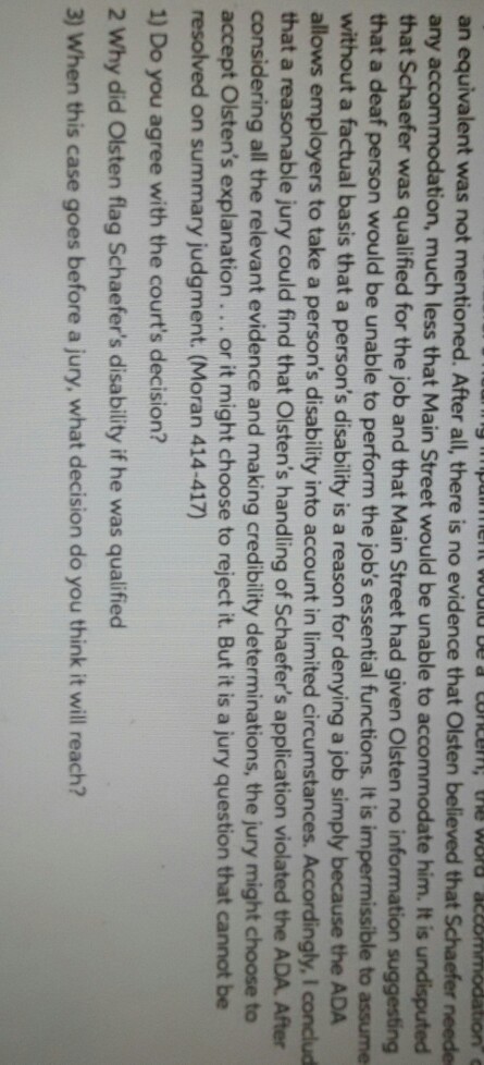 Solved Case 176 EEOC v. Olsten Staffing Services Corp. 2009 | Chegg.com