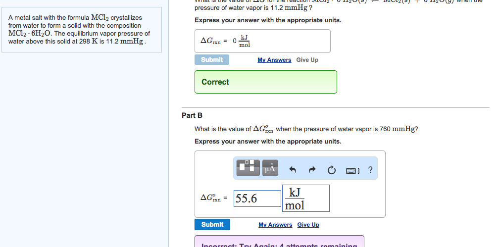 Solved A metal salt with the formula MCl_2 crystallizes from | Chegg.com