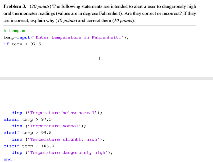 Solved Problem 3. (20 points) The following statements are | Chegg.com