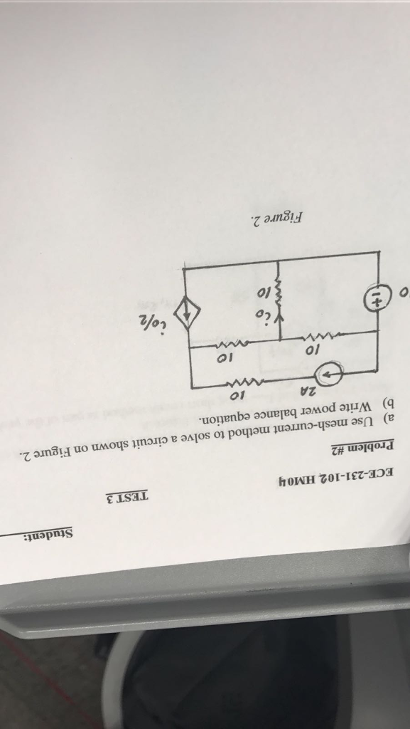 Solved Student: TEST 3 ECE-231-102 HM04 Problem #2 a) Use | Chegg.com