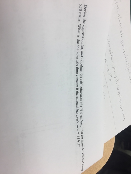 Solved Derive the expression for, and calculate, the | Chegg.com