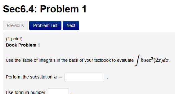 Solved Sec6.4: Problem 1 Previous Problem List Next (1 | Chegg.com