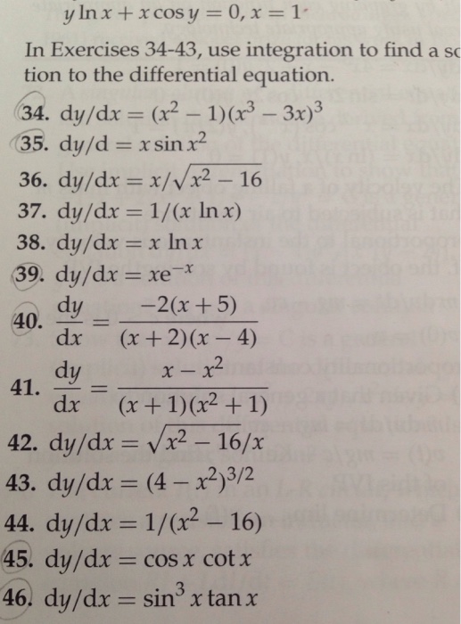 Solved In Exercises 34-43, use integration to find a | Chegg.com