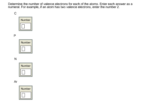 Solved Determine The Number Of Valence Electrons For Each Of