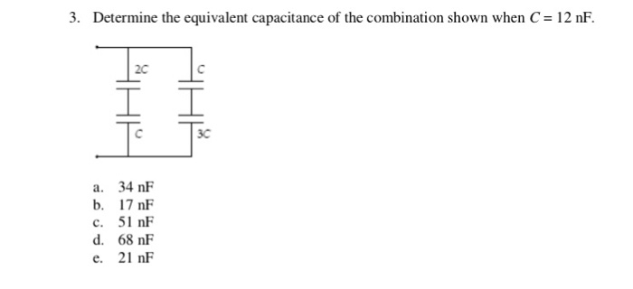 Solved Determine the equivalent capacitance of the | Chegg.com