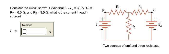 Solved Consider the circuit shown. Given that E1- E2 33.0 V, | Chegg.com