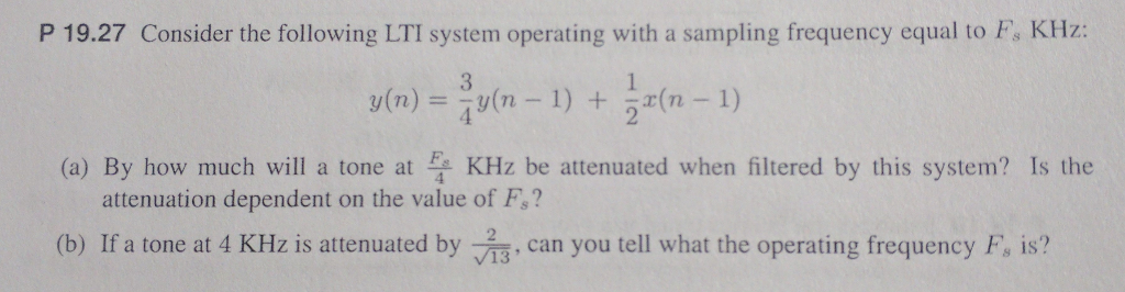 Solved Consider the following LT1 system operating with a | Chegg.com