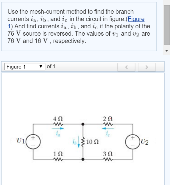 Solved Use the mesh-current method to find the branch | Chegg.com