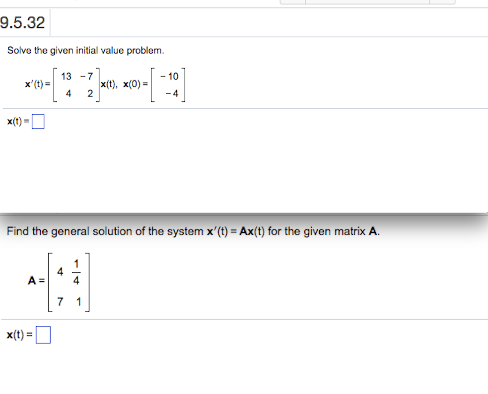 Solved For the first problem I got values of u1=[7 over 4] | Chegg.com