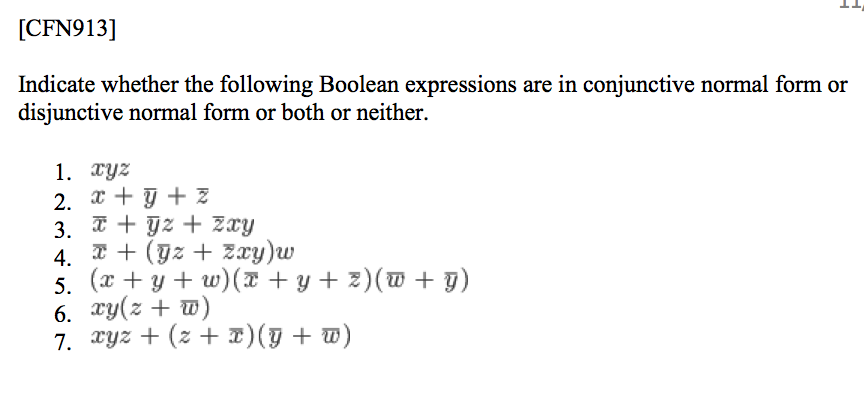 Indicate Whether The Following Boolean Expressions