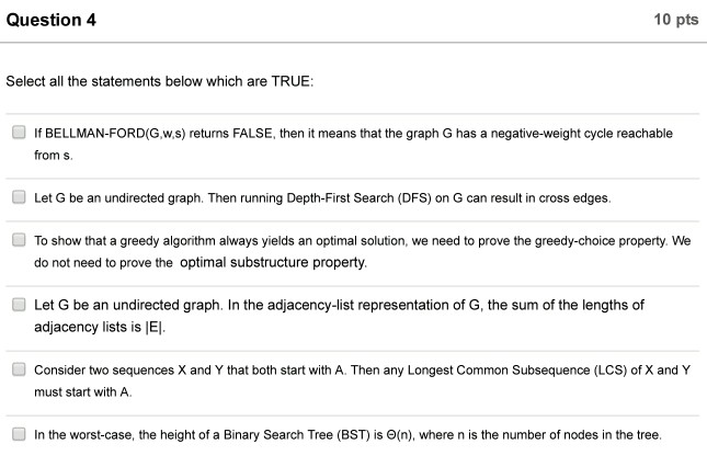 Solved 5 pts Question 1 Consider the Binary Search Tree | Chegg.com